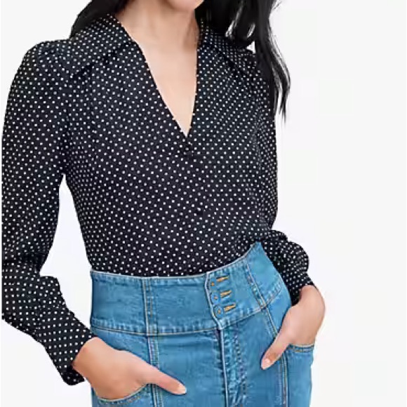 kate spade | Tops | Nwt Kate Spade Dainty Dot Silk Blouse | Poshmark